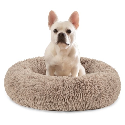 Petami Calming Dog Bed For Puppy Cat Kitten, Round Washable Pet Bed ...