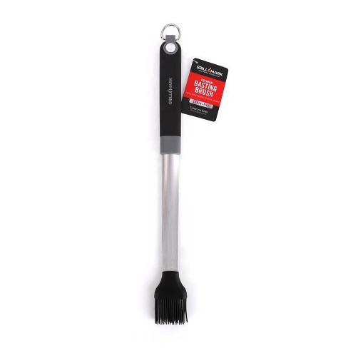 Grill Mark Silicone/steel Black/silver Grill Basting Brush : Target