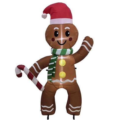 Northlight Lighted Inflatable Gingerbread Man Outdoor Christmas ...