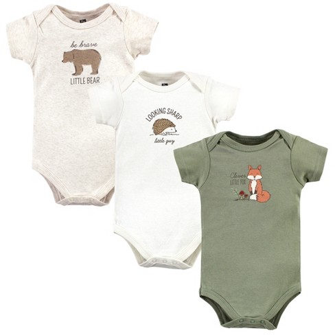 Hudson Baby Unisex Baby Cotton Bodysuits, Forest Fox : Target
