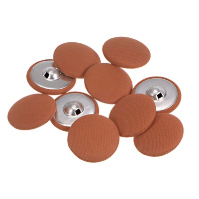 Unique Bargains Round Metal Sewing Cloth Covered Button 10 Pcs Alloy ...