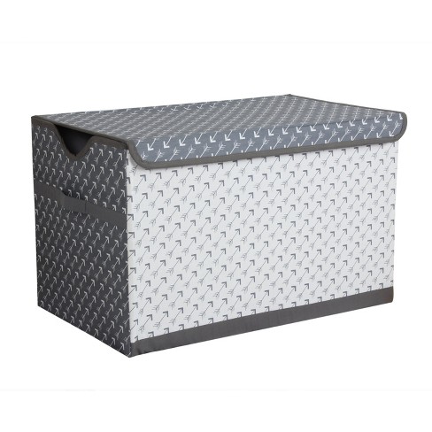 Bacati - Playful Fox Gray/white Arrow Storage Toy Chest : Target