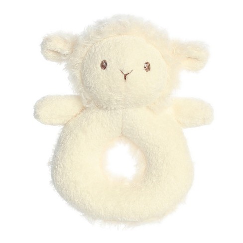 Ebba Cherub Lamb 6" Rattle White Stuffed Animal : Target