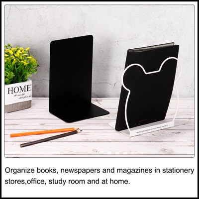 Unique Bargains Stationery Desktop Office Metal L-shaped Desk Organizer ...