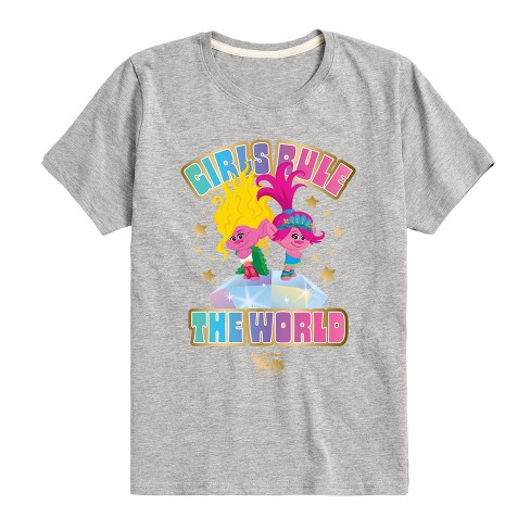 Boys' - Trolls - Girls Rule The World Poppy And Viva Short Sleeve ...