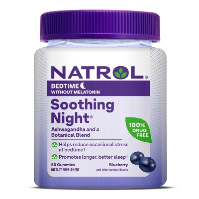 Natrol Soothing Night Melatonin-free Sleep Gummies - Blueberry - 50ct ...