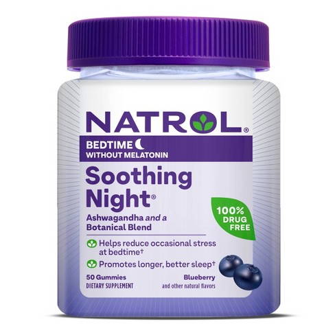 Natrol Soothing Night Melatonin-free Sleep Gummies - Blueberry - 50ct ...