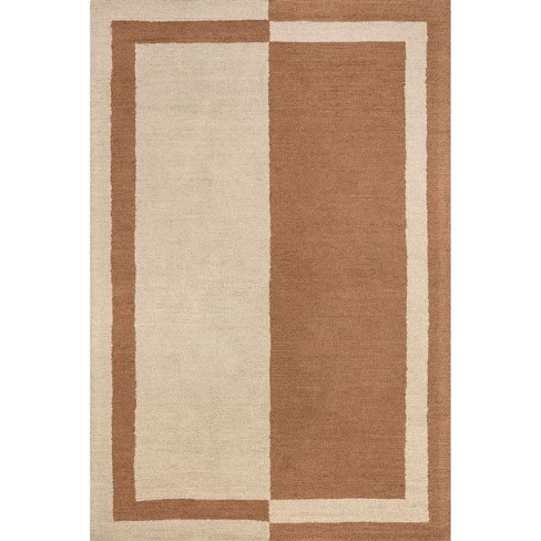 Arvin Olano X Rugs Usa - Gino Two-tone Bordered Wool Indoor Area Rug, 8 ...