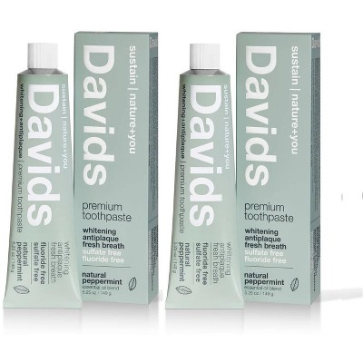Davids Toothpaste Whitening + Antiplaque Premium Toothpaste | Fluoride ...