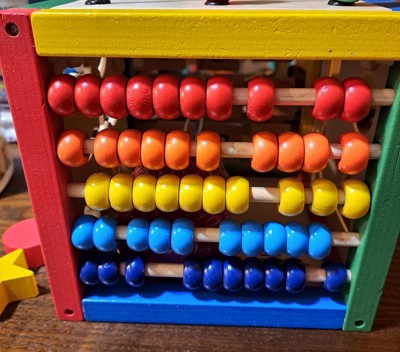 Wooden Activity Cube With Bead Maze, Shape Sorter, Abacus Counting ...