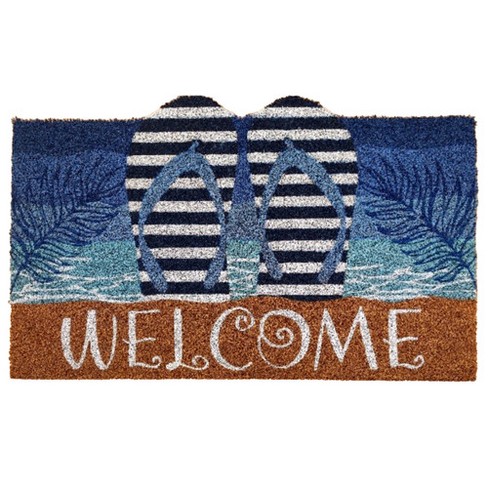 Welcome Summer Flip Flops Doormat 30" X 18" Indoor Outdoor Briarwood ...