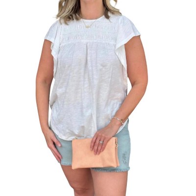 Women's Reanne Ruffle Sleeve Top - Doe And Rae : Target