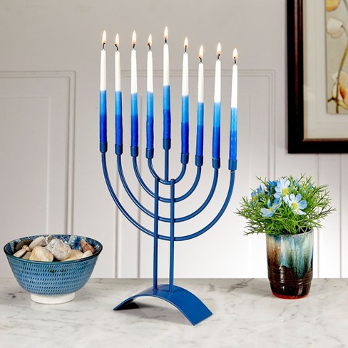 Rite Lite Traditional Steel Menorah - 8.75" - Slate Blue Finish : Target