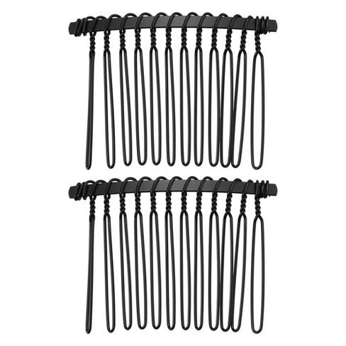 Unique Bargains No Slip Hair Side Combs Accessories Stylish Metal 2 Pcs ...
