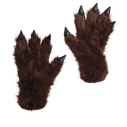 Halloweencostumes.com Adult's Werewolf Gloves, Brown : Target
