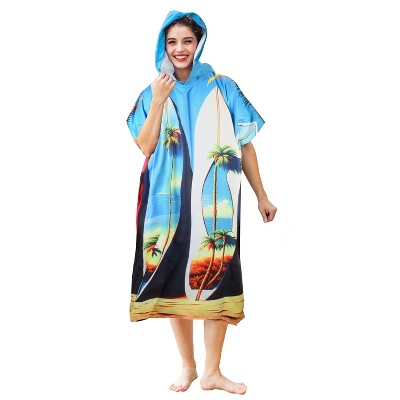 Catalonia Women's Men's Hooded Beach Towel, Surf Cape Changing Towel ...