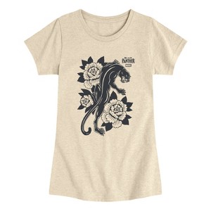 Girls' - Black Panther - Tattoo Fitted Short Sleeve Graphic T-Shirt ...
