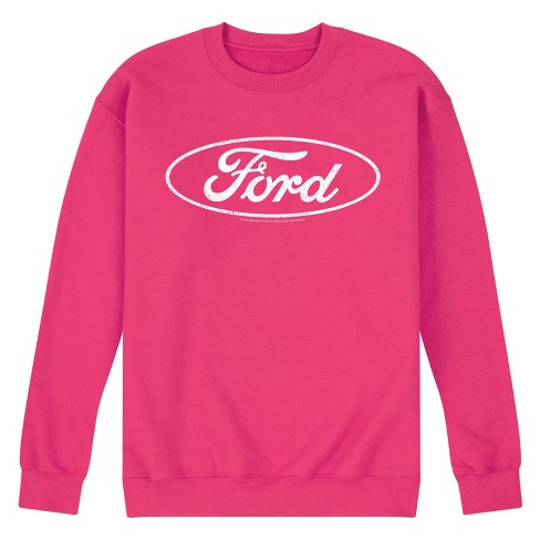 Men's Ford White Circle Logo Graphic Fleece Sweatshirt - Magenta ...