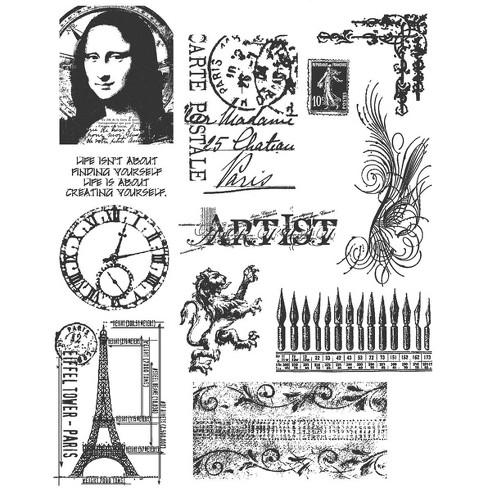 Tim Holtz Cling Stamps 7"x8.5"-mini Classics : Target