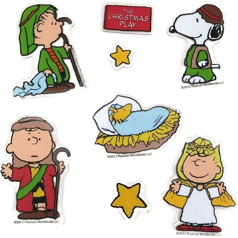 Northlight 8-piece Peanuts Christmas Nativity Double Sided Window Cling ...