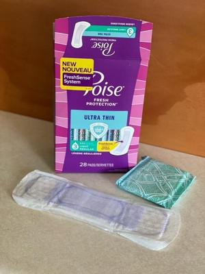 Poise Ultra Thin Incontinence Bladder Control Pads - Light Absorbency ...