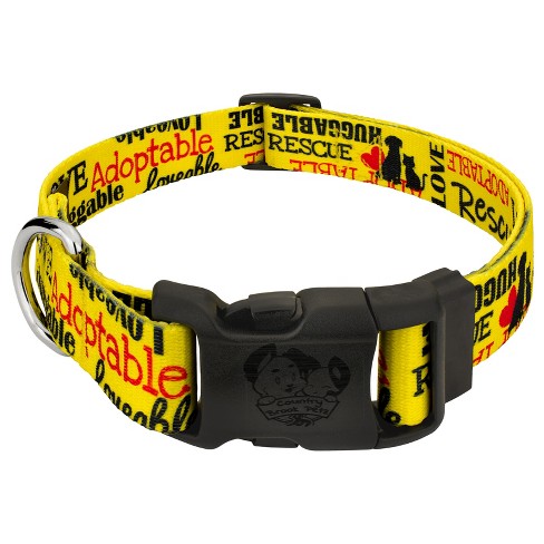 Country Brook Petz Deluxe Yellow Loveable Rescue Dog Collar - Made In ...