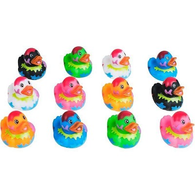 Kicko 2 Inch Assorted Rubber Ducks- 12 Ducklings,multicolored : Target