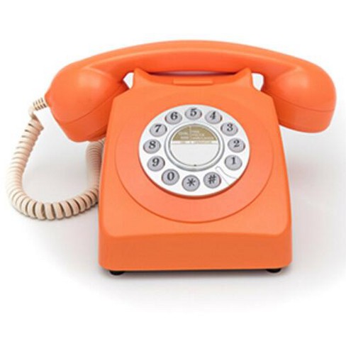 Gpo - Gpo Retro Gpo746dpbor 746 Desktop Push Button Telephone - Orange ...