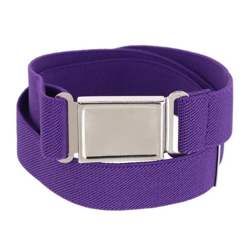 Ctm Kids' Adjustable Elastic Belt With Magnetic Buckle, Purple : Target