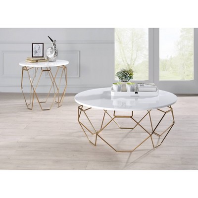 Kanter Round End Table Gold - Mibasics : Target