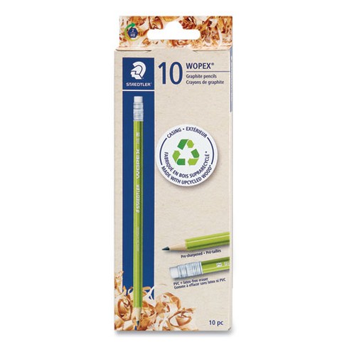 Staedtler Wopex Extruded Pencil, Hb (#2), Black Lead, Green Barrel, 10 ...