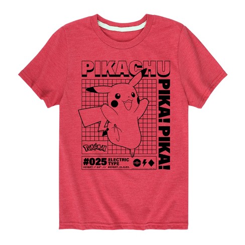 Boys' Pokémon Pikachu Electric Type Stats Short Sleeve Graphic T-shirt ...