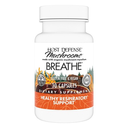 Host Defense Breathe Capsules, Mushroom Supplement With Cordyceps ...