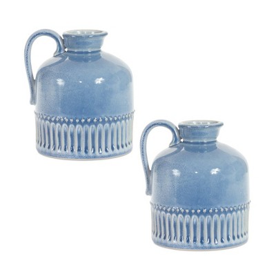 Melrose Mini Ceramic Jug Vase With Handle (set Of 2) : Target