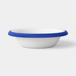 800ml Stoneware Round Rim Pasta Bowl Blue/White - Room Essentials™ : Target