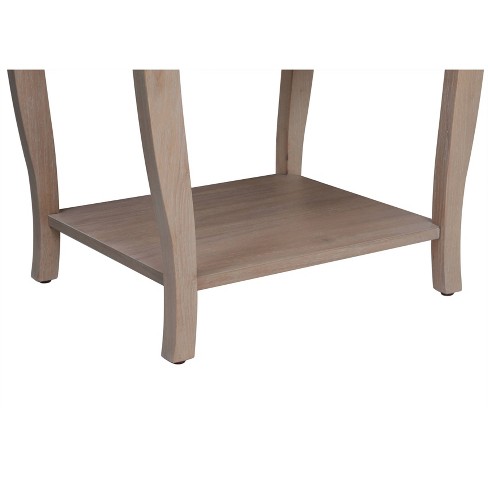 Aurora Solid Wood 2-shelf Side Table Natural - Powell : Target