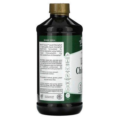 Buried Treasure Liquid Chlorophyll 100 mg Dietary Supplement, Energy ...