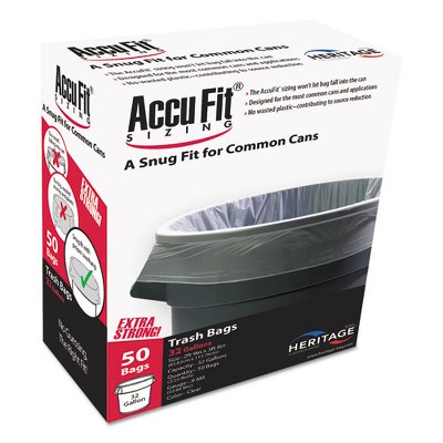 Accufit Linear Low Density Can Liners With Accufit Sizing, 32 Gal, 0.9 ...