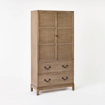 30" Crystal Cove Glass Cabinet Black - Threshold™ Designed With Studio ...
