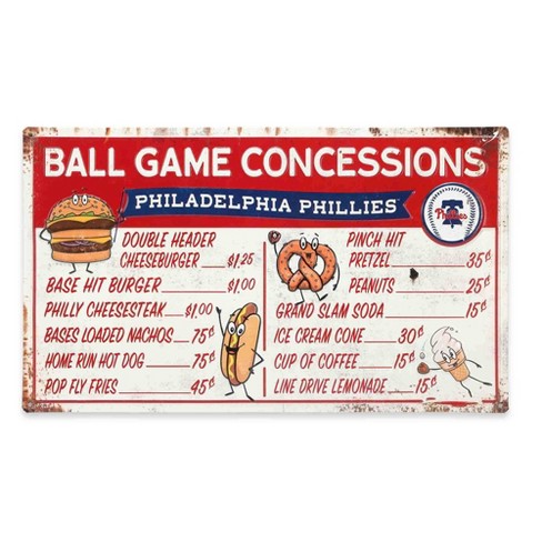 Mlb Philadelphia Phillies Baseball Concession Metal Sign Panel : Target