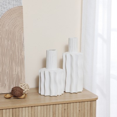 Textured Ceramic Vase White - Threshold™ : Target