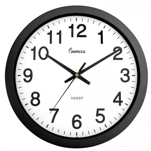 Impecca 10" Quiet Movement Wall Clock - Black : Target