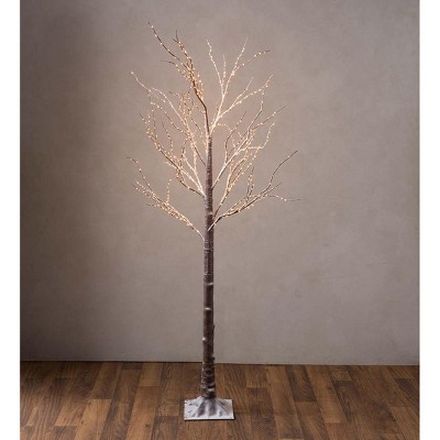 Plow & Hearth Extra Large Indoor/Outdoor Birch Tree with 750 Warm White ...