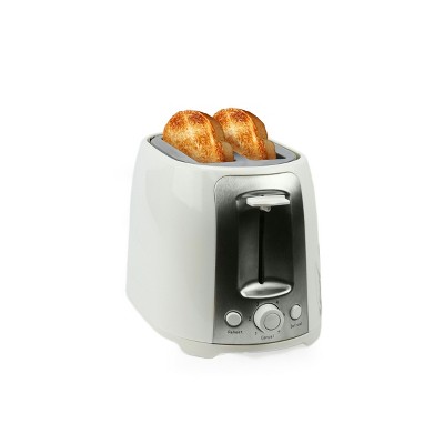 Brentwood 2 Slice Cool Touch Toaster In White And Stainless Steel : Target