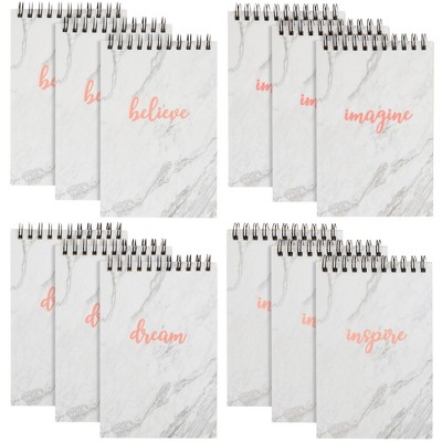 Paper Junkie 12-pack Spiral-bound Notebook 3x5, 40 Sheets Per Notepad ...