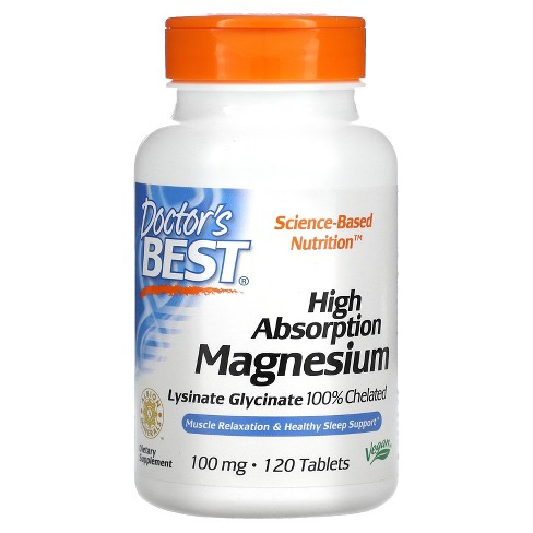 Doctor's Best High Absorption Magnesium, 100 Mg, 120 Tablets : Target