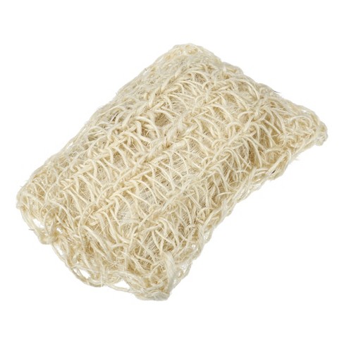 Unique Bargains Bathroom Jute Bath Loofahs 5.47"x3.82"x1.85" Beige 1 Pc ...