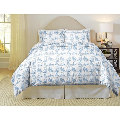 Pointehaven 180 Gsm Scenic Toile 100% Cotton Heavy Weight Flannel 3 Pc ...