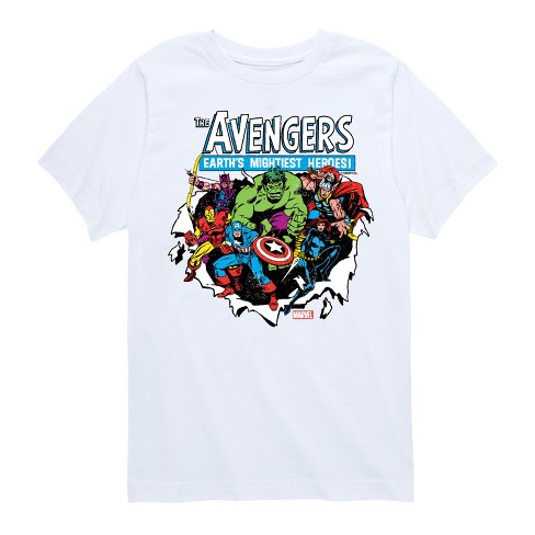 Marvel Avengers Paper Rip Short Sleeve Graphic T-shirt - White - 2t ...