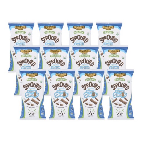Unique Snacks Sea Salt Sprouted Original Pretzel Shells - Case Of 12/8 ...